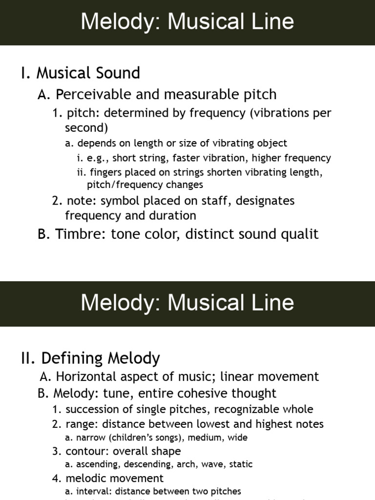 Pitch and Melody Powerpoint | PDF | Scale (Music) | Interval (Music)