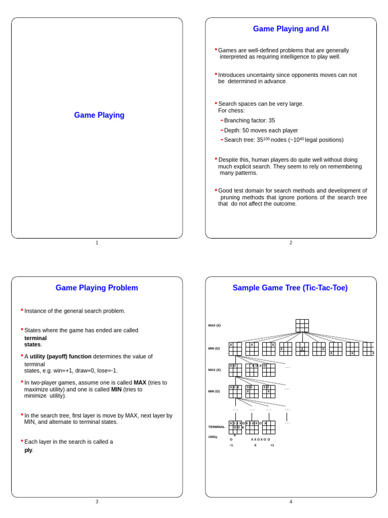 Game Playing MINMAX Search, Alpha-Beta Pruning, PDF | PDF | Applied Mathematics | Algorithms