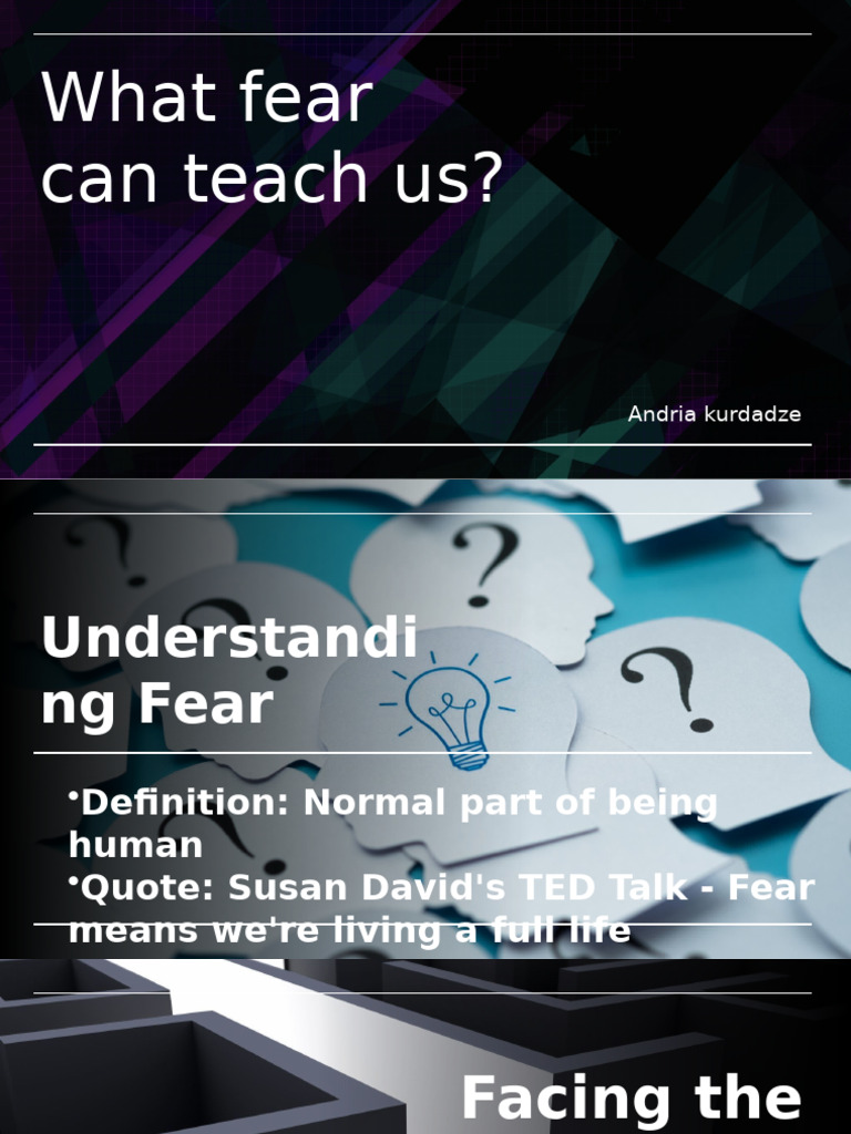 What Fear Can Teach Us | PDF