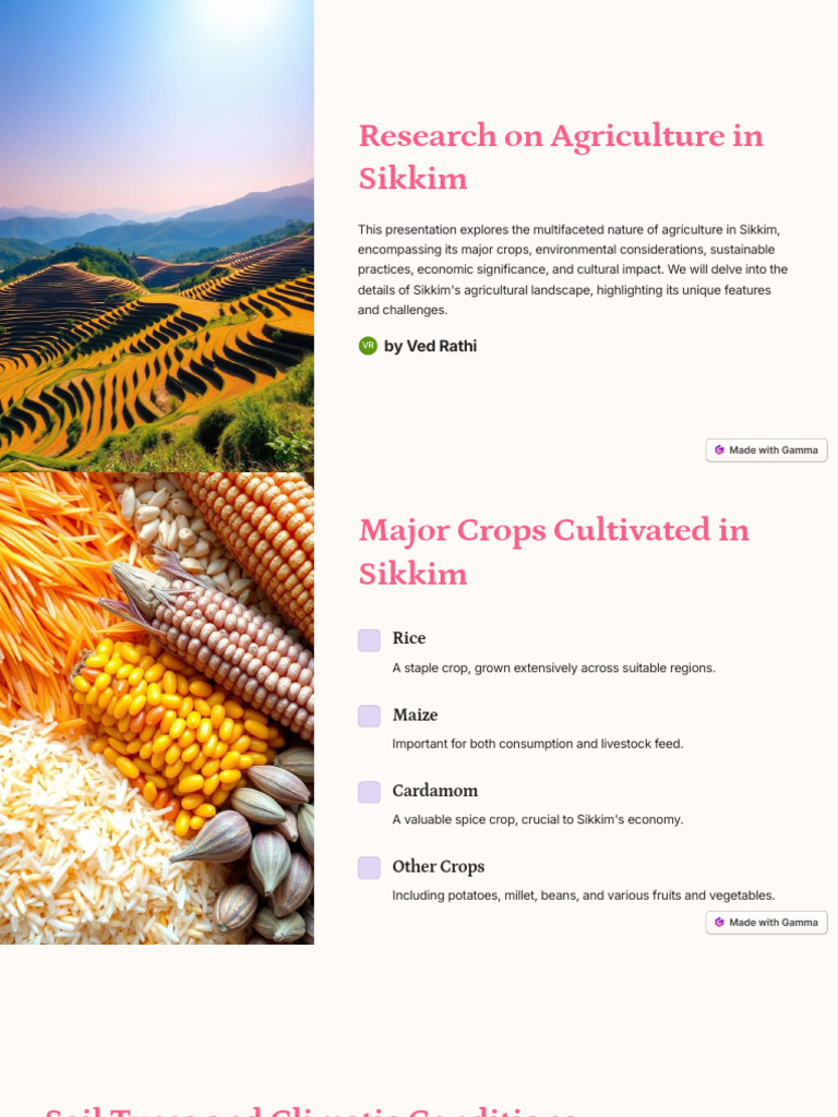 Research On Agriculture in Sikkim | PDF | Agriculture | Crops