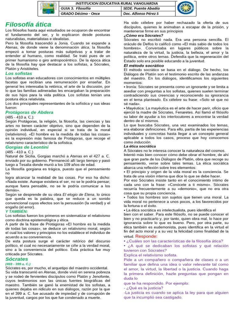 Filosofía Ática: Sofistas y Sócrates | PDF | Aristóteles | Sócrates