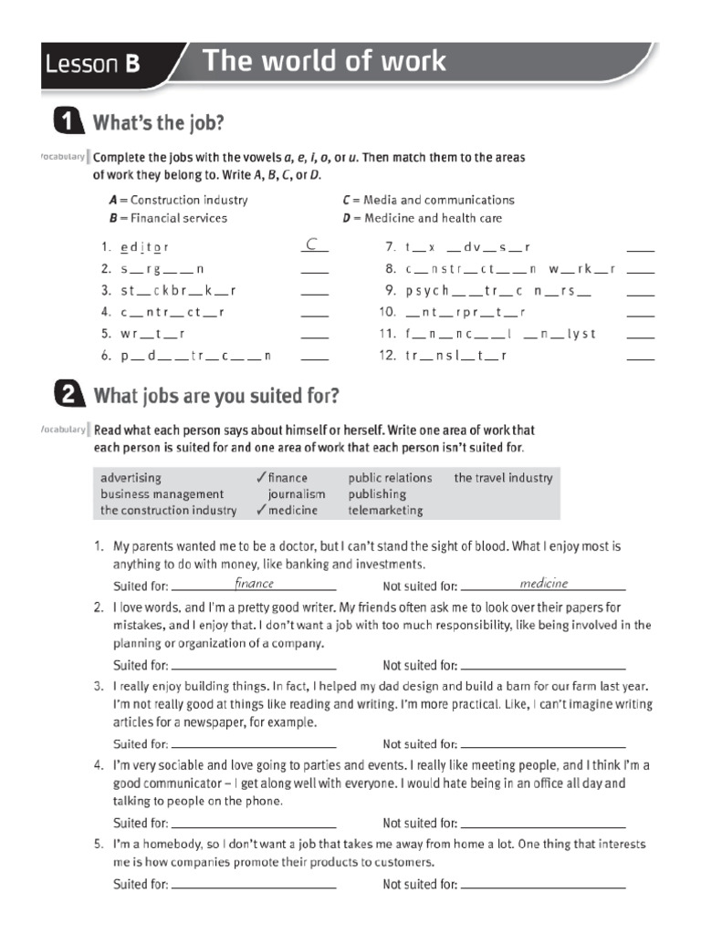The World of Work WB | PDF