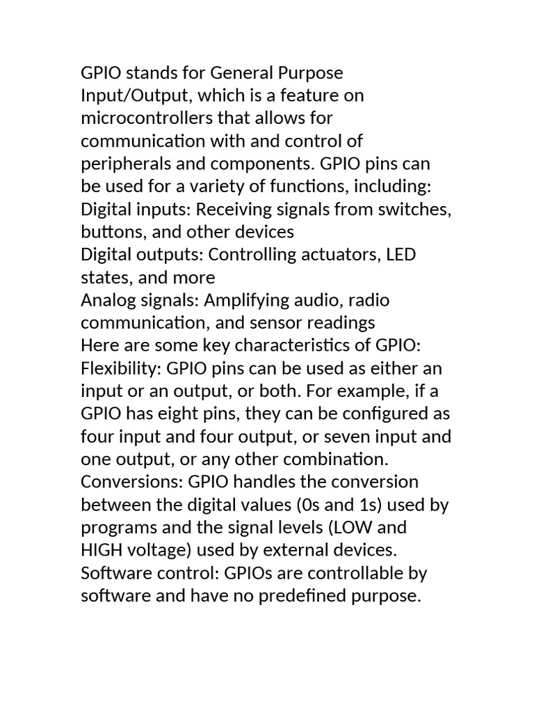 GPIO | PDF
