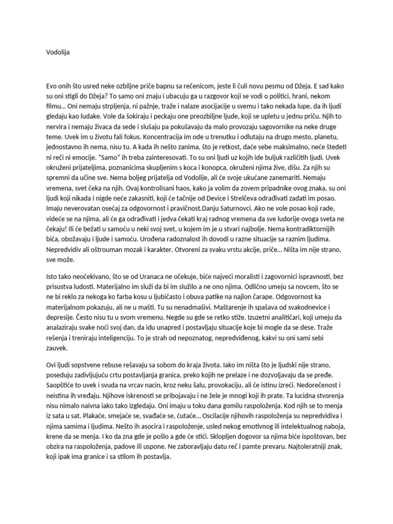 Vodolija | PDF