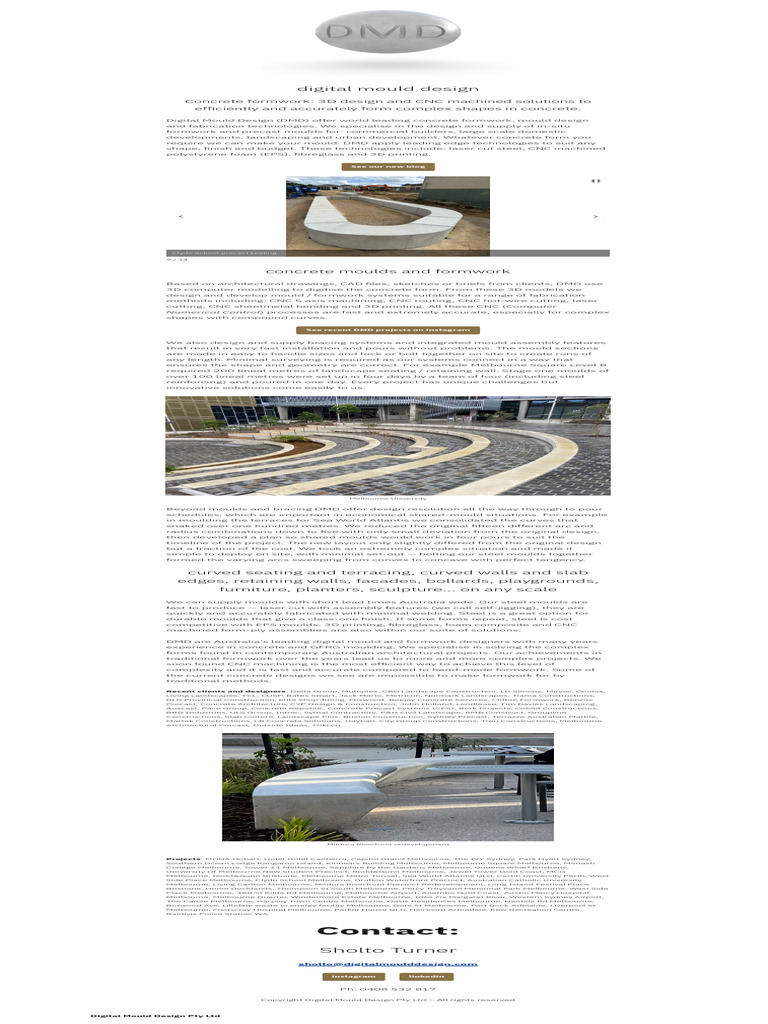 Concrete Formwork Accurately CNC Machined - Digital Mould Design Pty ...