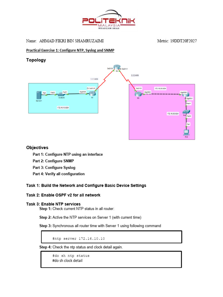 Pe 1 Ntp en (Fikri-f2027) | PDF | Internet Standards | Computer Science