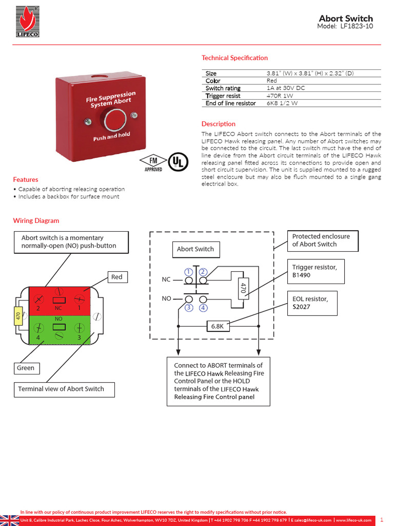 Abort Switch LF1823 10 - Compressed 1 | PDF | Switch | Resistor