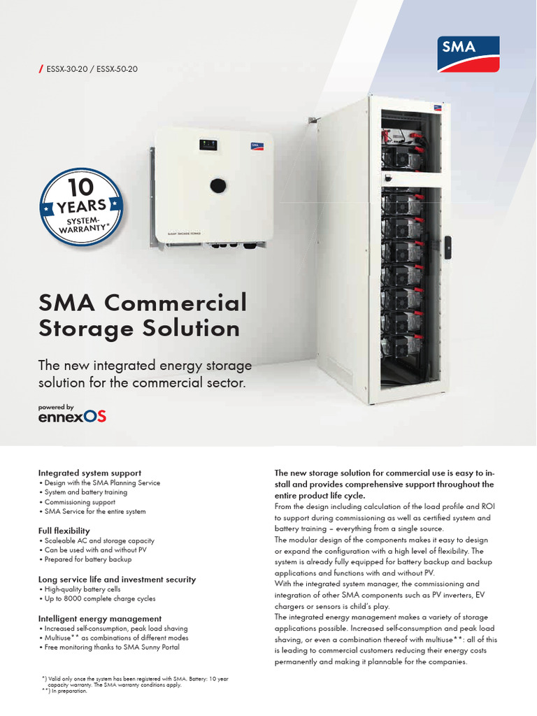 SMA Commercial Energy Storage Solution | PDF | Battery Charger ...