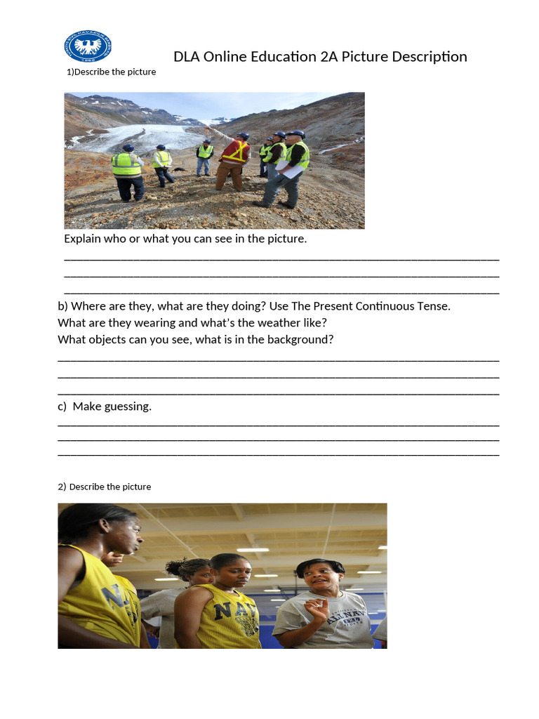DLA Online Education 2A Picture Description | PDF