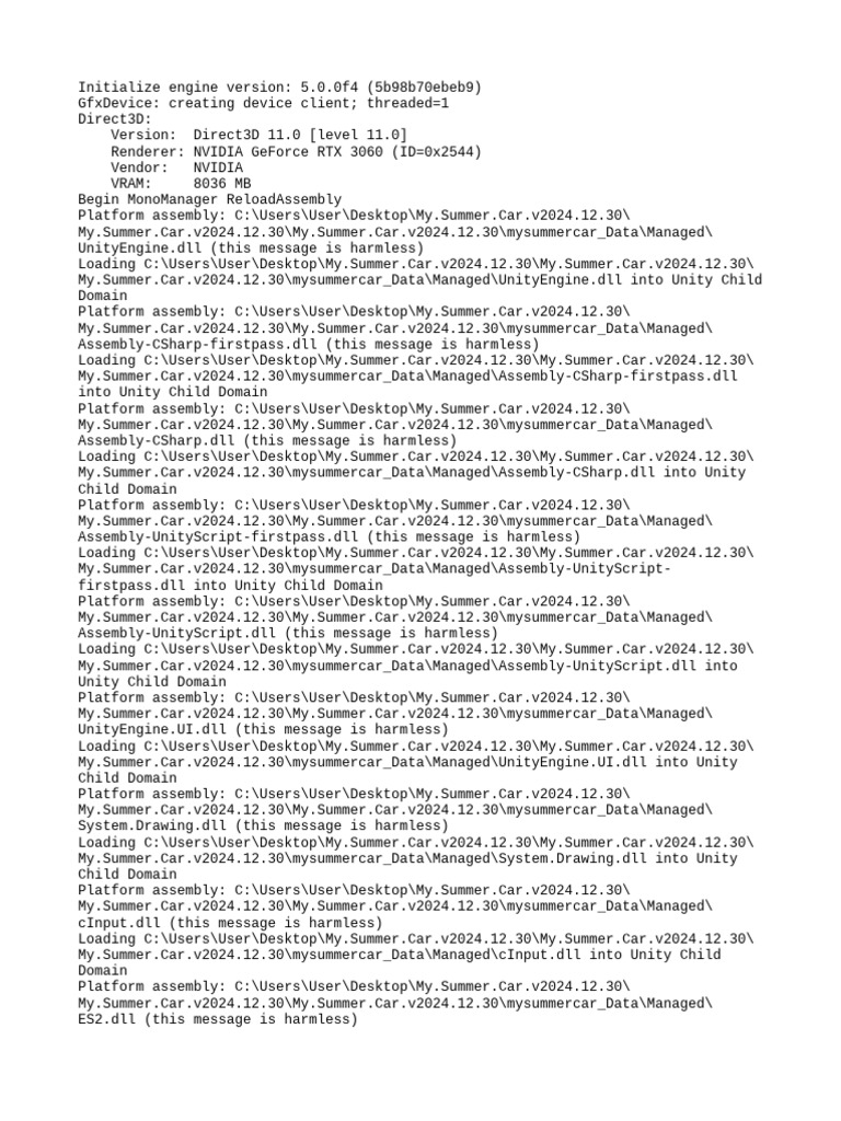 output_log | PDF | Software | Computer Architecture