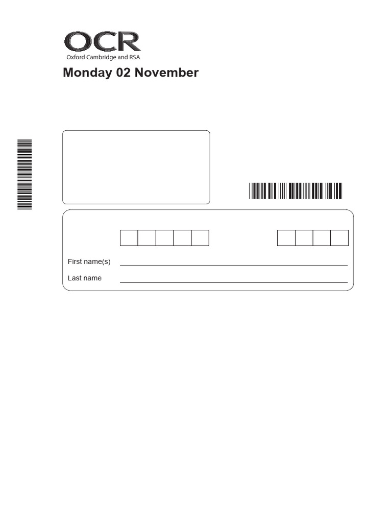 June 2020 QP - Paper 1 OCR Psychology GCSE | PDF | Schizophrenia | Mental Disorder