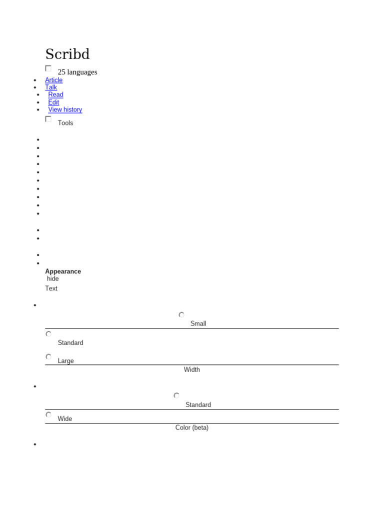Scribd: 25 Languages | PDF