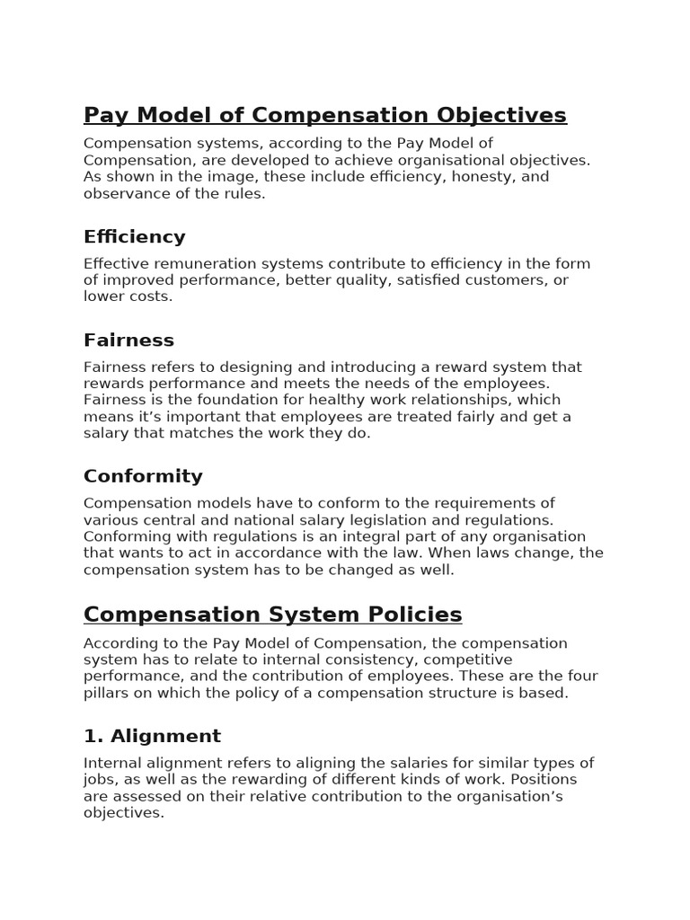 Pay model | PDF | Compensation And Benefits | Salary