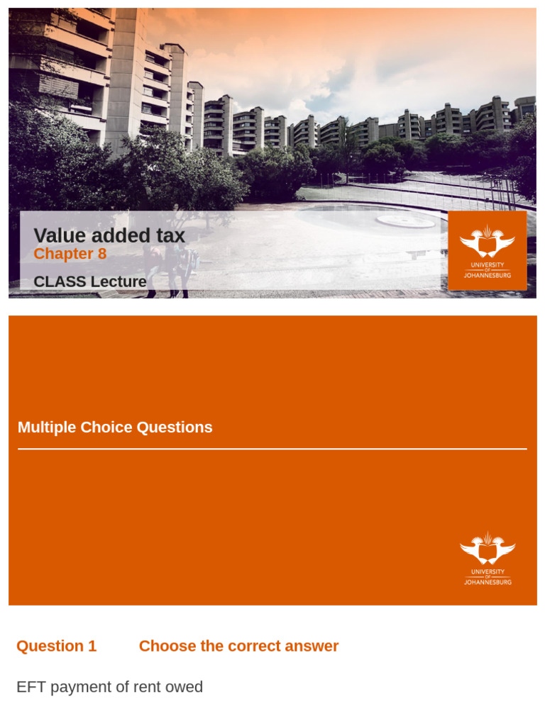Chapter 8 CLASS Lecture 2 2024 | PDF | Debits And Credits | Value Added Tax