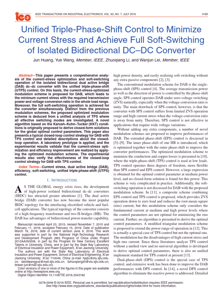 Unified Triple-Phase-Shift Control To Minimize Current Stress and ...