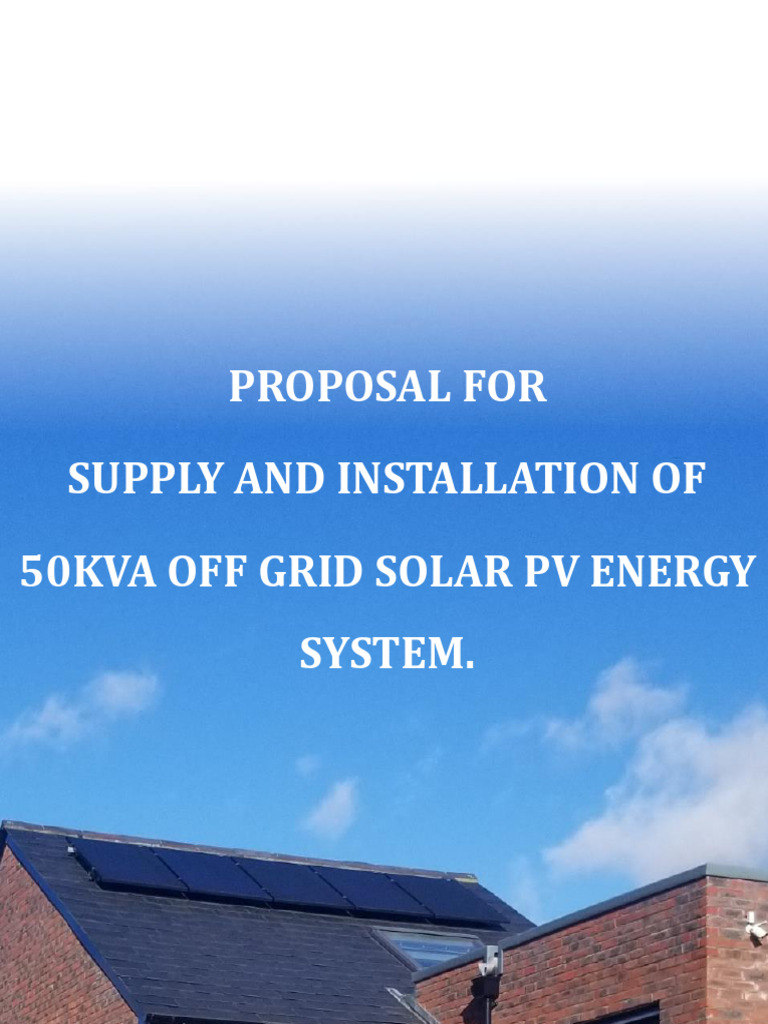 50kVA Off-Grid Solar PV System Proposal | PDF | Solar Panel ...