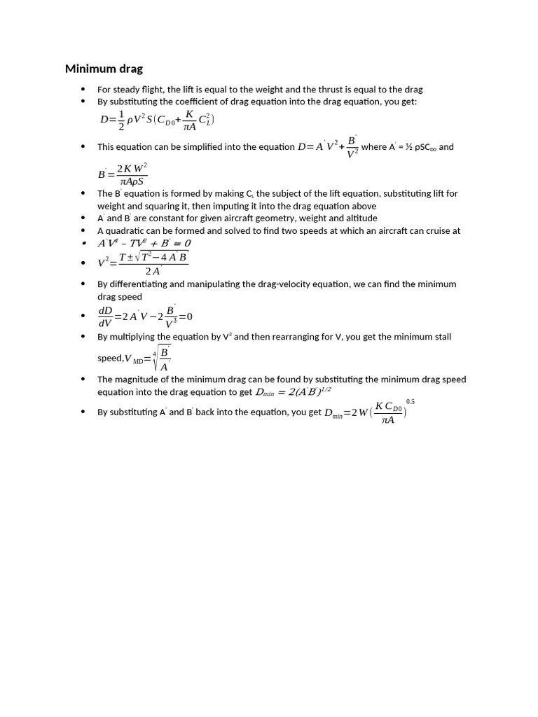 Minimum Drag | PDF