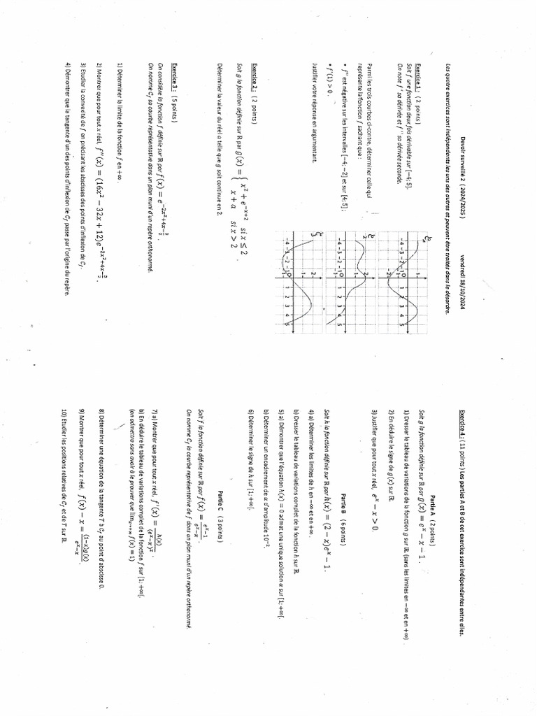 Devoir Surveillé 2 (Original Et Tiers Temps) Avec Correction | PDF