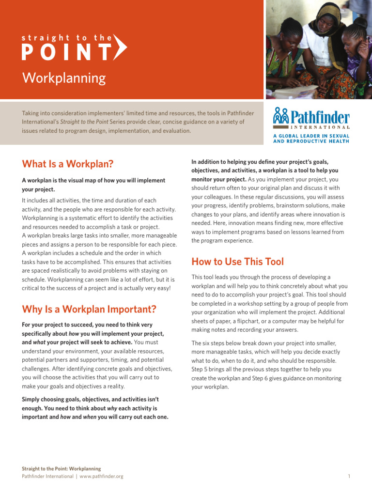 Straight To The Point - Workplanning | PDF | Goal | Cognition