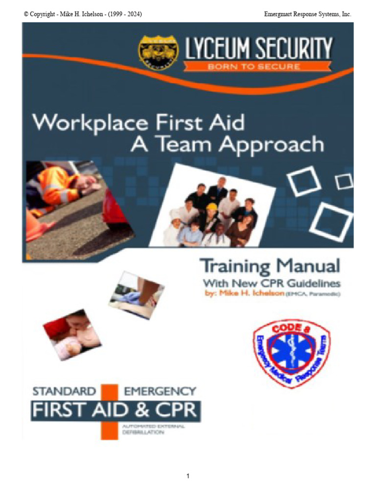 First Aid Manual 2024 | PDF | Cardiopulmonary Resuscitation | First Aid