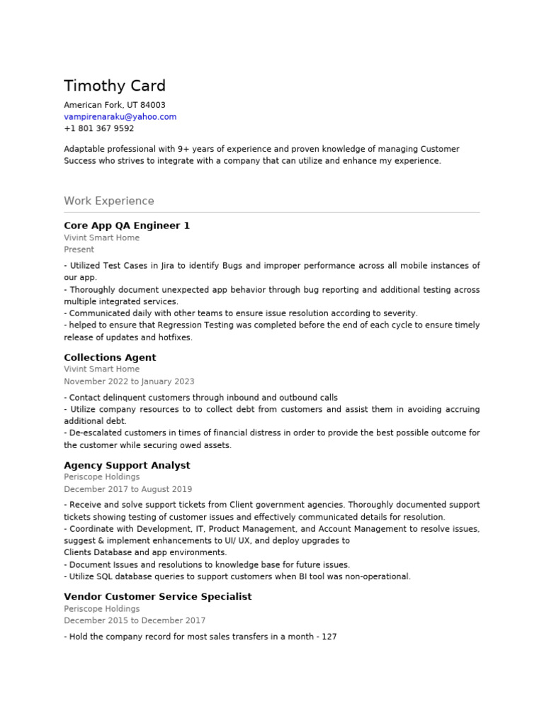 Timothy Card | PDF | Databases | Computing