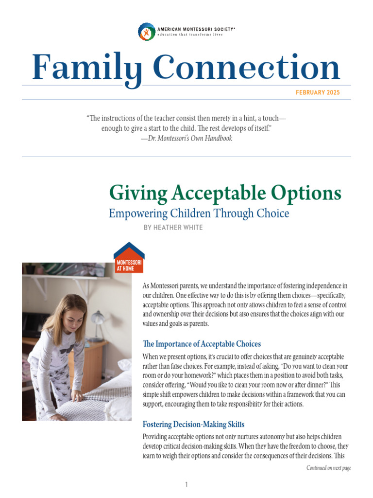 AMS Family Connection - February 2025 | PDF | Montessori Education ...