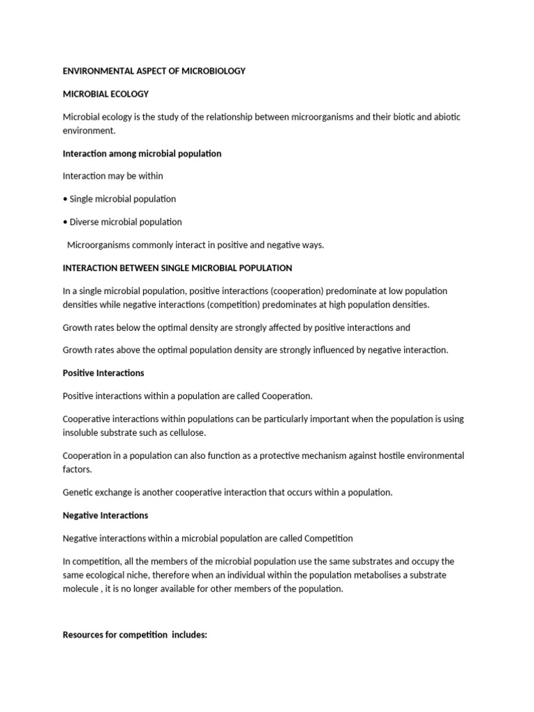 Note on Environmental | PDF | Waste | Parasitism