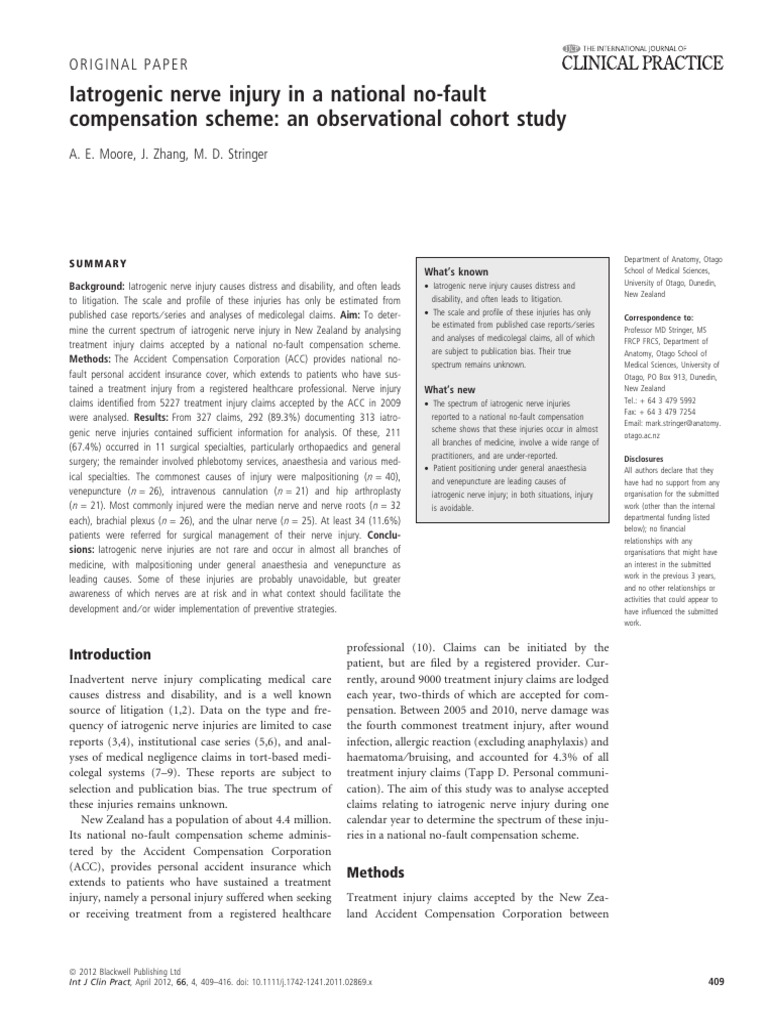 Iatrogenic Nerve Injury Peripheral | PDF | Anesthesia | Surgery