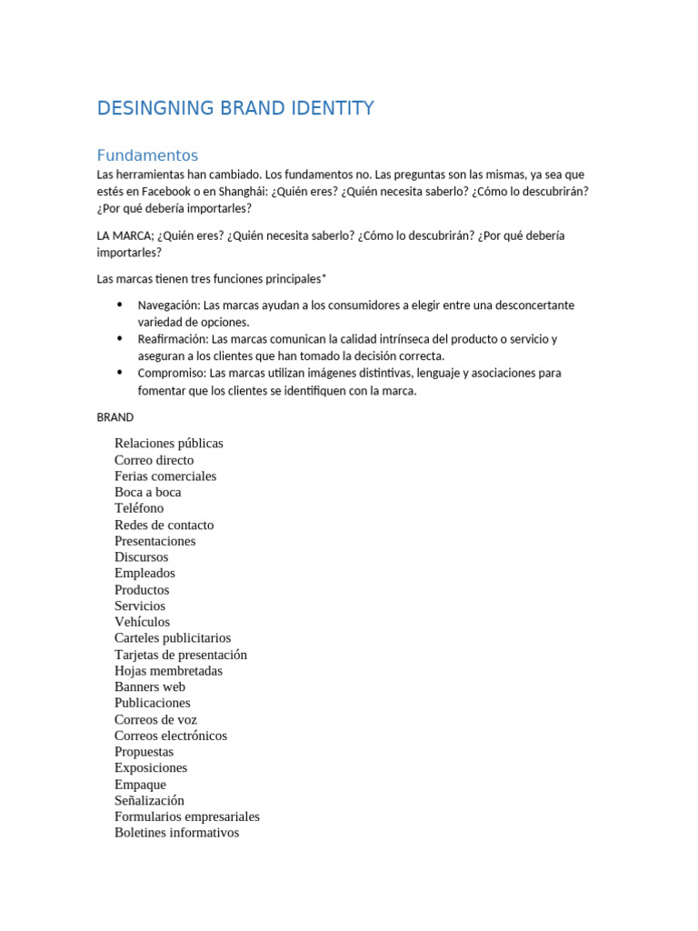 Designing Brand Identity | PDF | Marketing | Marca