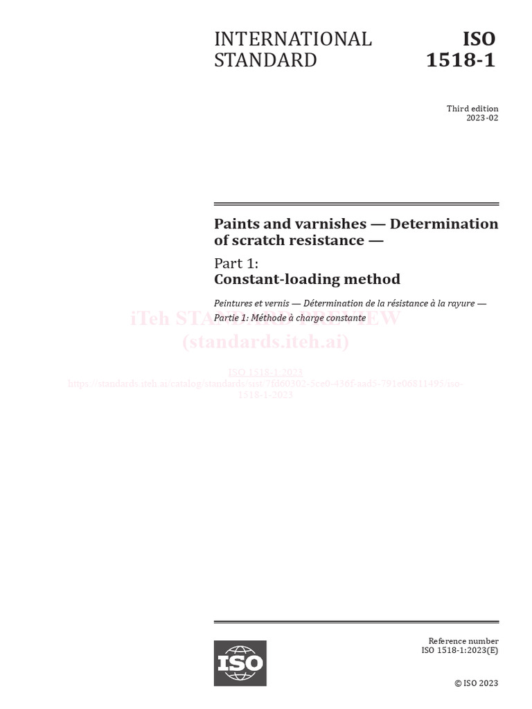ISO-1518-1-2023 | PDF | International Organization For Standardization
