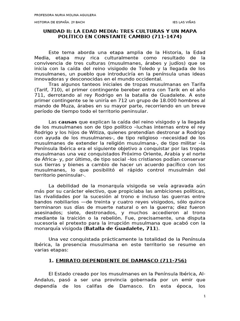 Teoría Tema 2 | PDF | Al Andalus | España