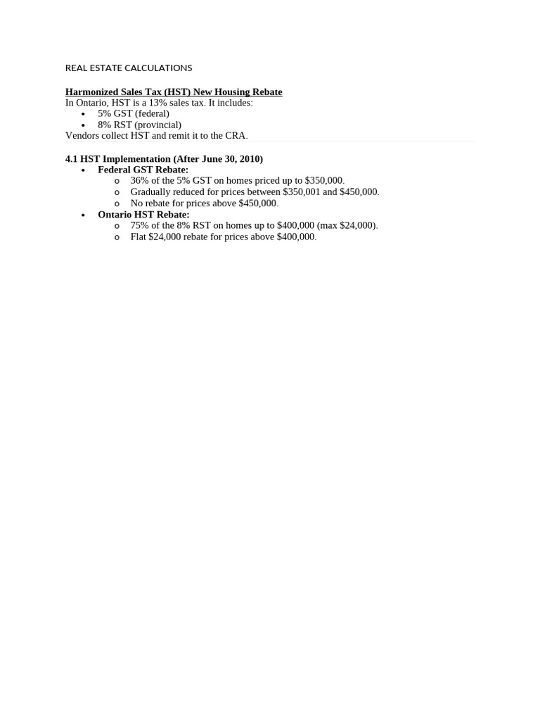Real Estate Calculations | PDF