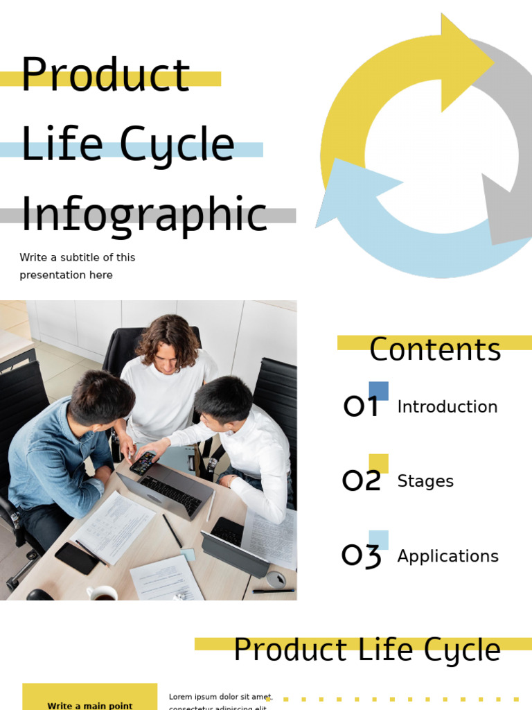Simple Geometric Product Life Cycle Infographic | PDF