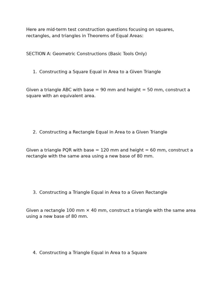 Theorems of Equal Areas | PDF