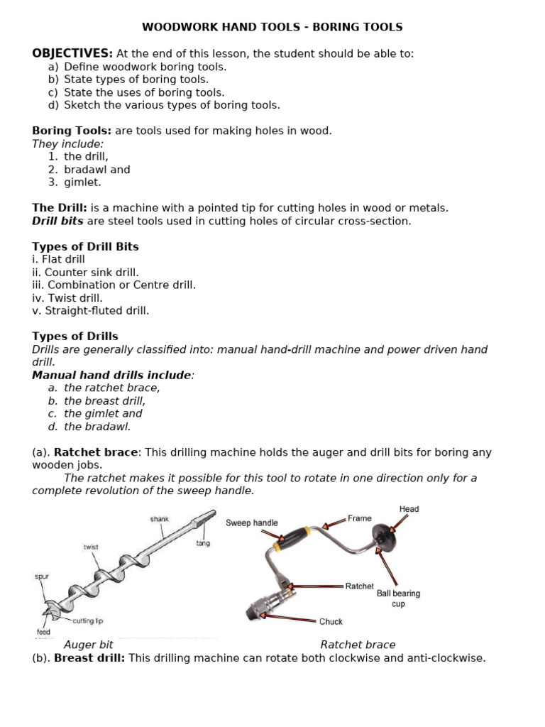 Types and Uses of Boring Tools | PDF