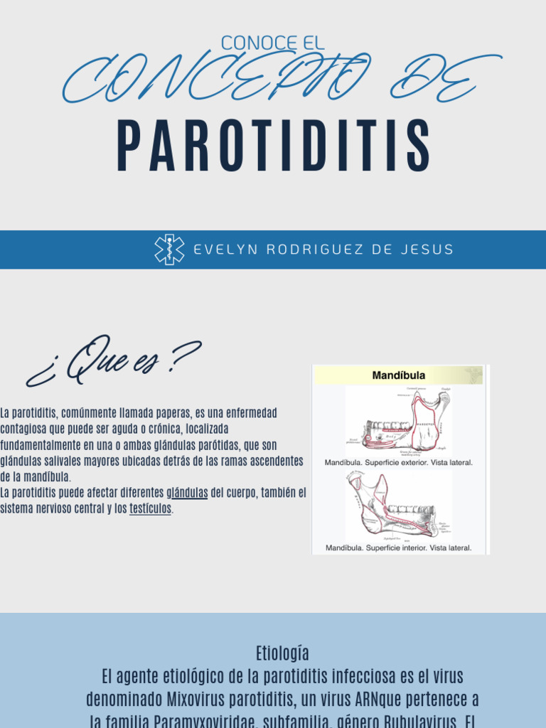 Parotiditis PDF | PDF | Enfermedades y trastornos | Virología