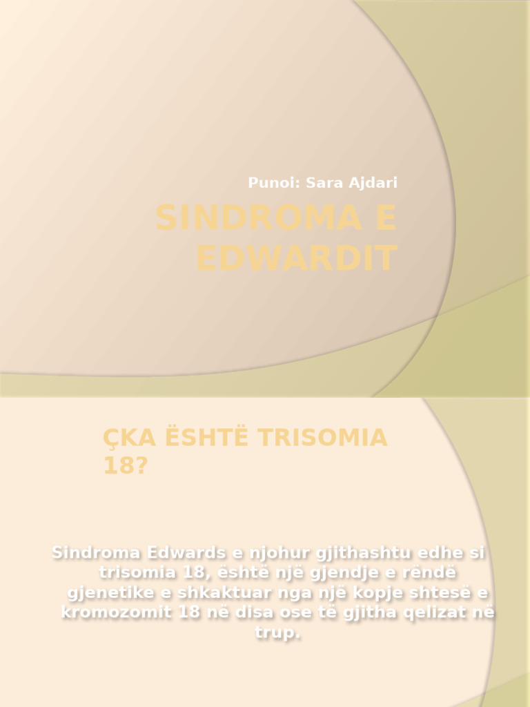 SINDROMA E EDWARDIT Sara | PDF