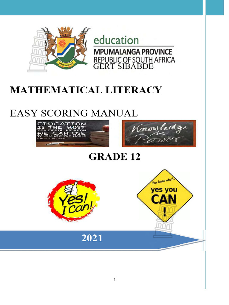Grade 12 Maths Literacy Study Guide | PDF | Body Mass Index | Expense