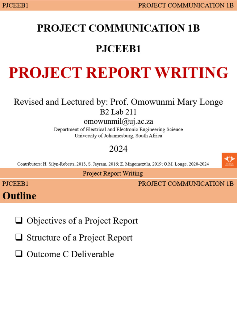 PJCEEB1_Project Report Writing_2024 | PDF | Citation