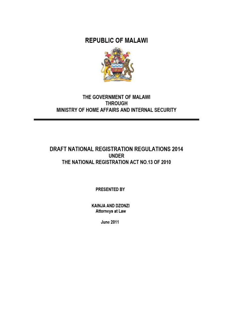 National Registration Regulations | PDF | Identity Document | Birth ...