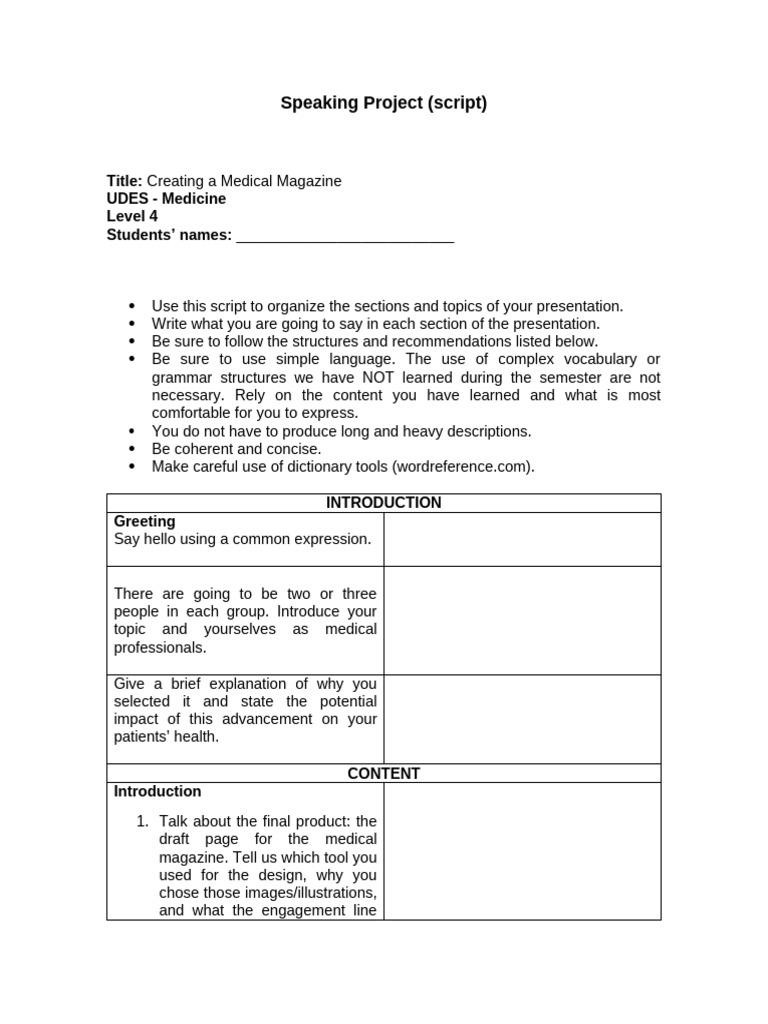 Project_Script__Level_4 | PDF | Medicine | Health Care