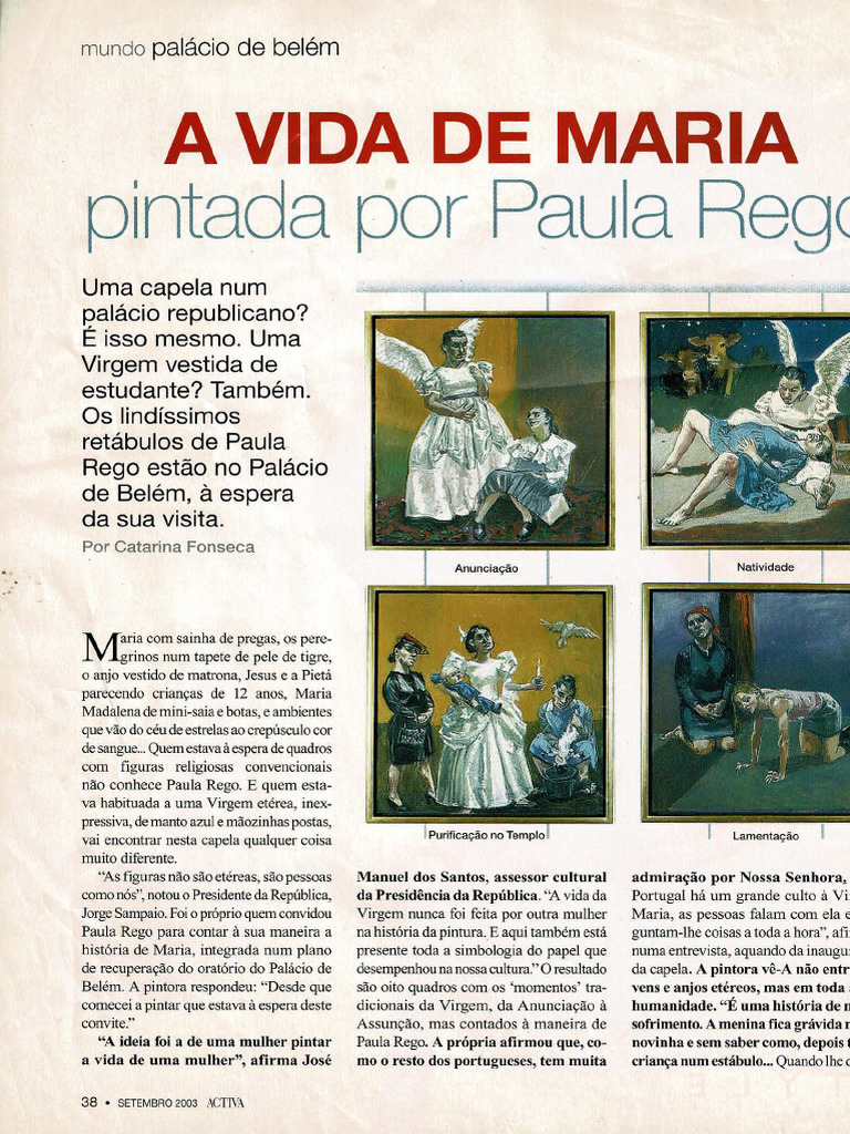 A Vida de Maria Pintada Por Paula Rego | PDF