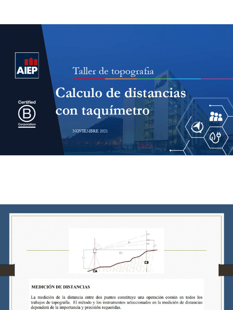 Calculo de distancias con taquímetro | PDF