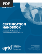 CPTD Certification Handbook Overview | PDF | Certification | Course Credit
