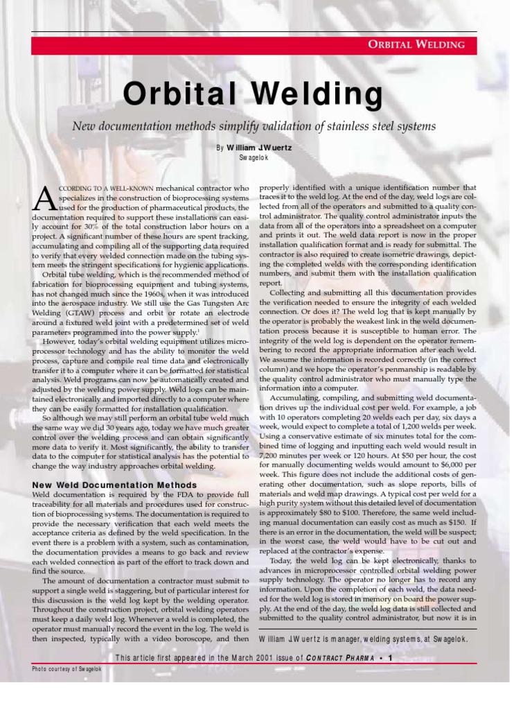 Welder Orbital Welding | PDF | Welding | Construction