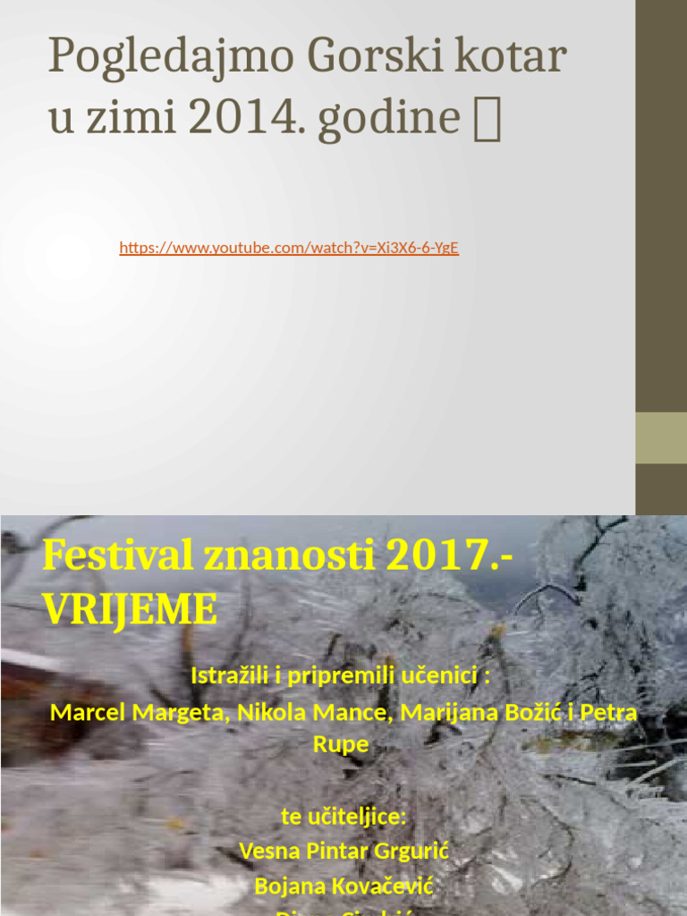 Okovani Ledom - Festival Znanosti 1 | PDF