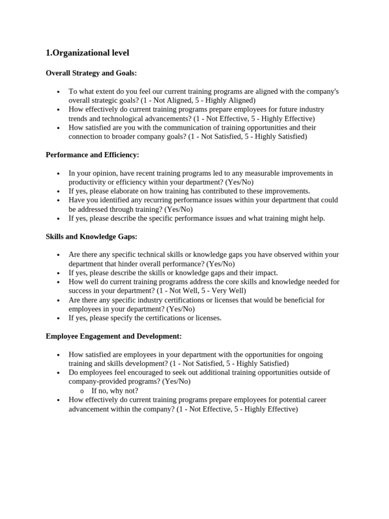 Internship Questionnaire | PDF | Goal | Mentorship