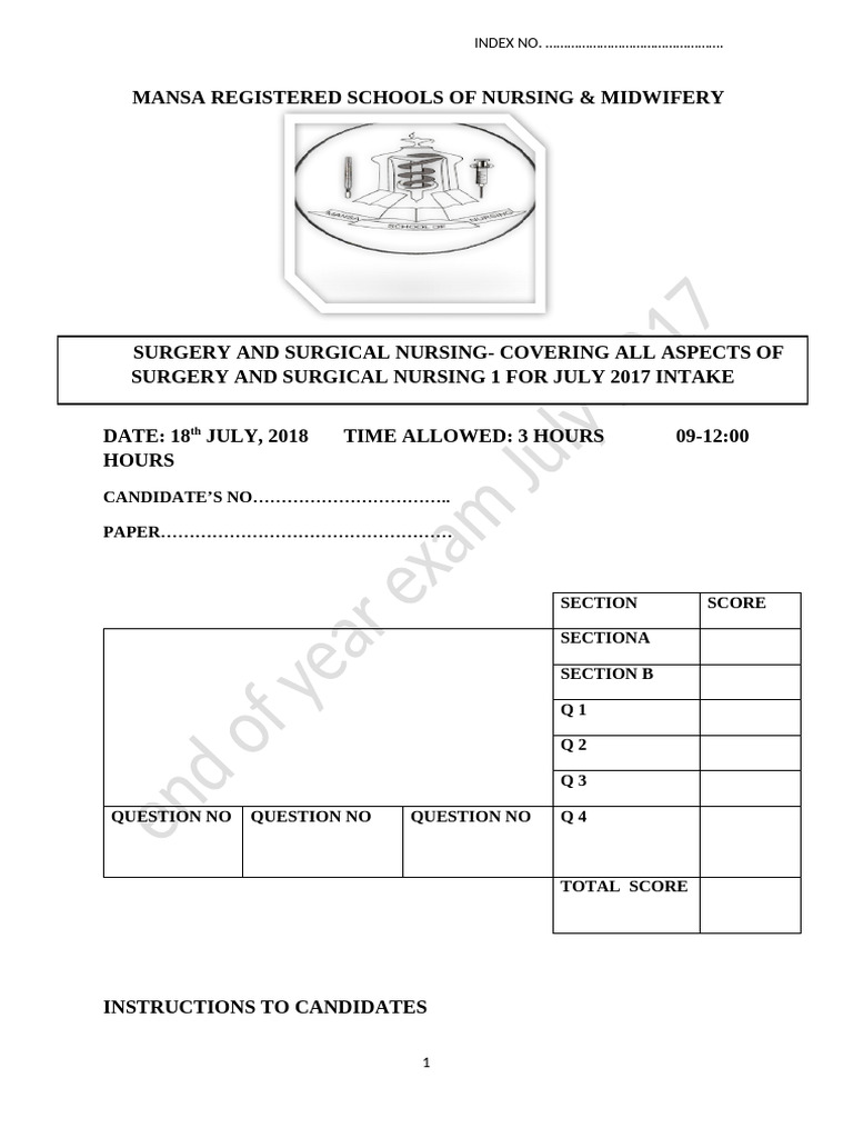 surgery 2020 exam | PDF | Shock (Circulatory) | Wound