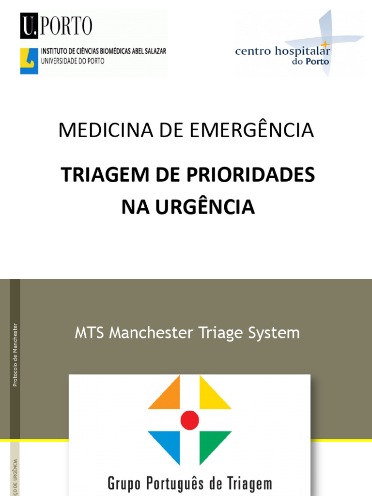 Protocolo de Triagem Manchester na Urgência | PDF | Hospital | Portugal
