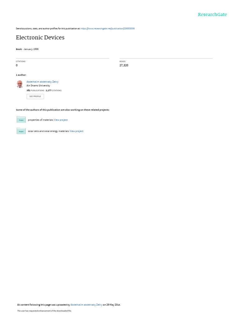 Overview of Electronic Devices | PDF
